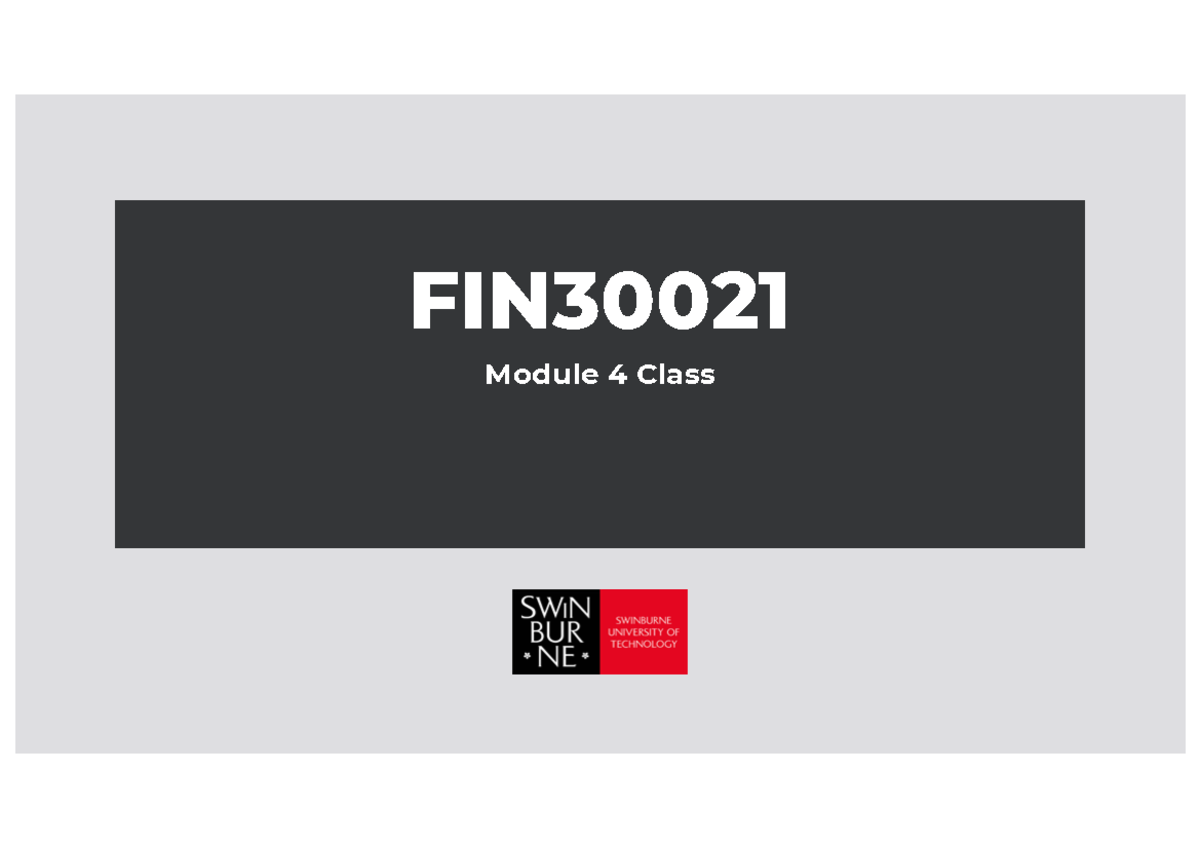 FIN30021 Module 4 Class - Calculate the yield for a 4-year, 5% $100 ...
