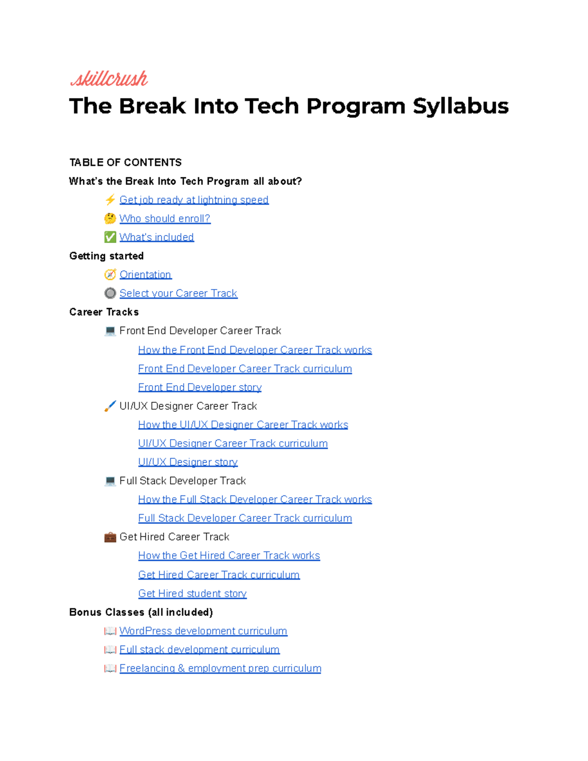 Break Into Tech Program Syllabus Feb2024A - The Break Into Tech Program ...