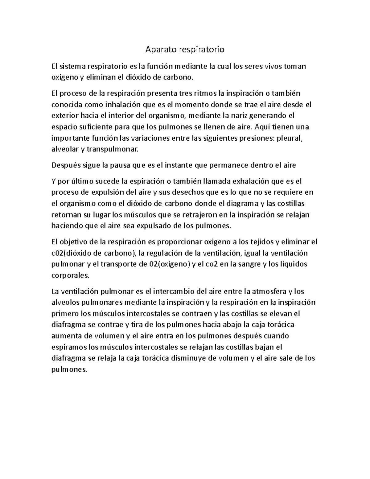 Sistema respiratorio - CSACSA - Aparato respiratorio El sistema ...