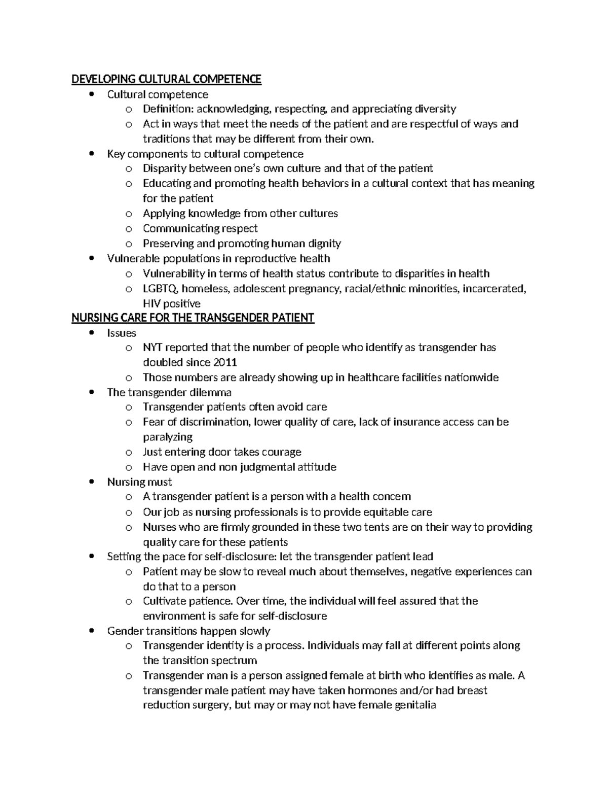 Developing Cultural Competence - DEVELOPING CULTURAL COMPETENCE ...