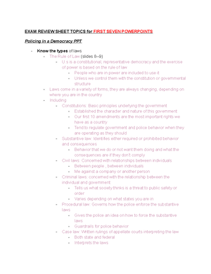 Policing Notes 4 - Field operations have two primary functions: What ...
