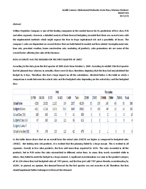 Management final report - Format: Business report format. Single spaced ...