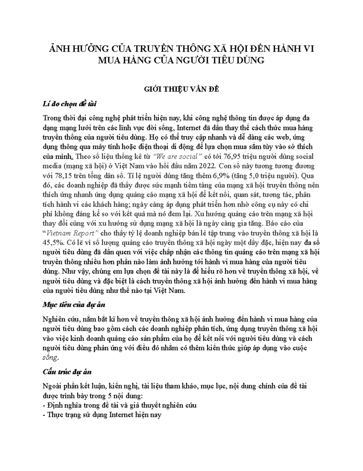 Ktvmud-dự-án - kinhte vimo - ẢNH HƯỞNG CỦA TRUYỀN THÔNG XÃ HỘI ĐẾN HÀNH VI MUA HÀNG CỦA NGƯỜI ...