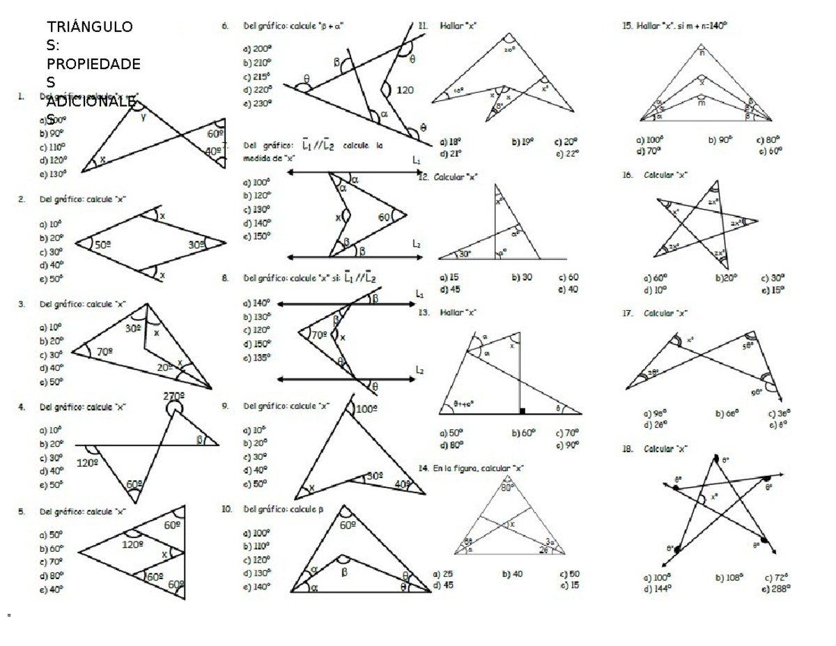 Triangulos Propiedades Especiales - Razonamiento matematico, triunfo ...