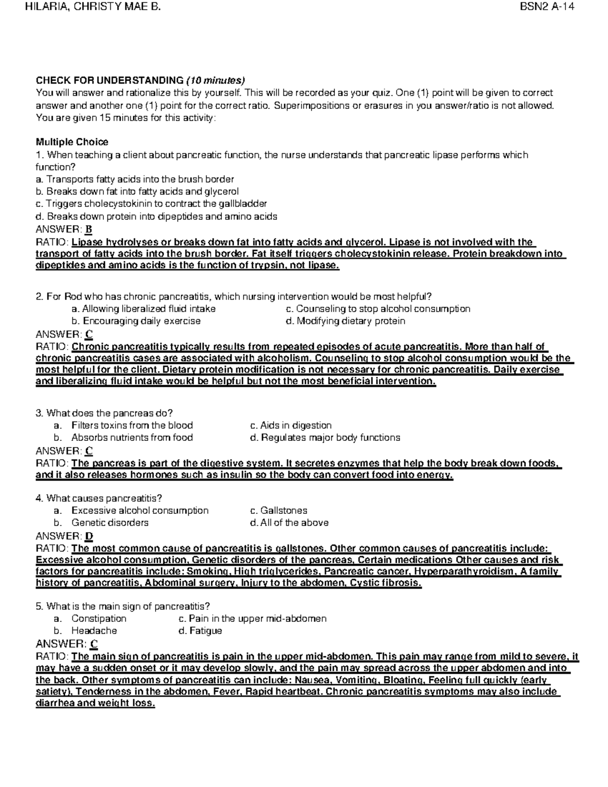 Nutri LAB SAS 16- Hilaria - HILARIA, CHRISTY MAE B. BSN2 A- CHECK FOR ...