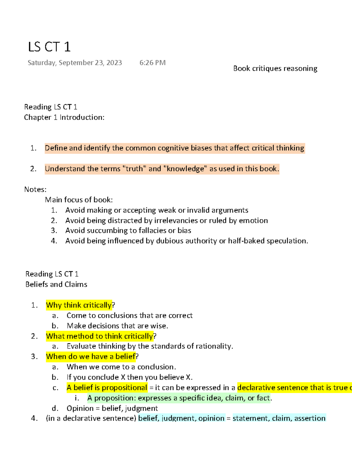 LS CT 1 - Chapter 1 Introduction: PHIL 102: Critical Thinking & Logical Reasoning Online - Book ...