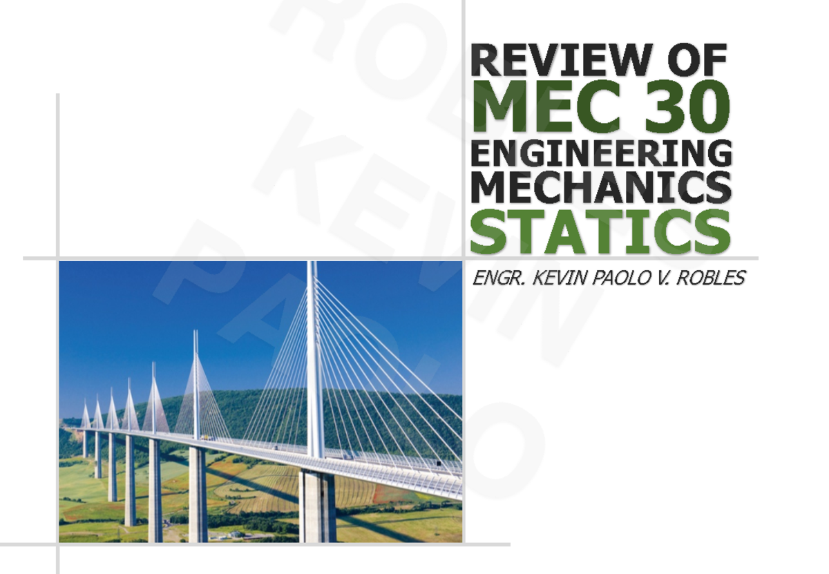 2 MEC32-1 Review OF MEC30 (Robles) - REVIEW OF ENGINEERING MECHANICS ...
