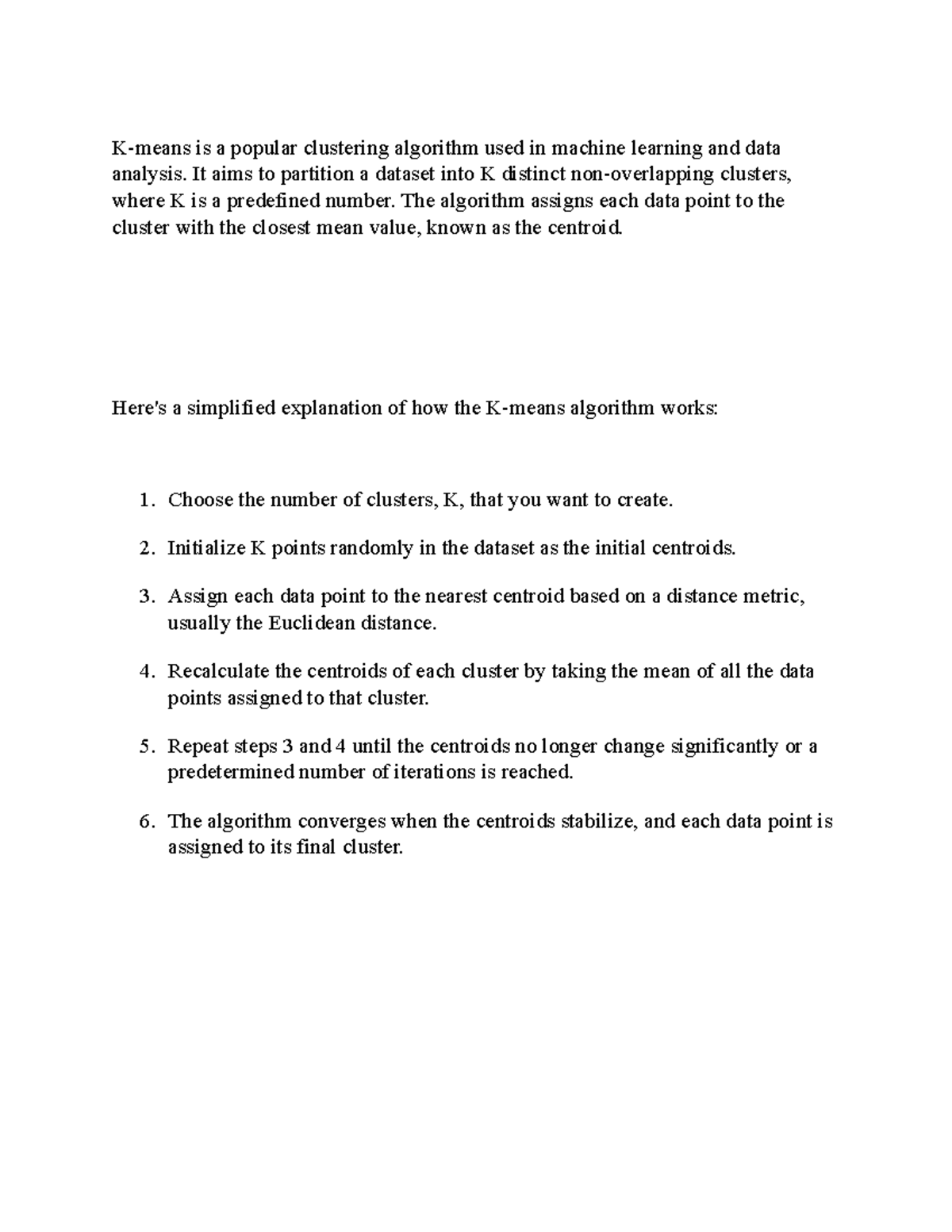 Cv k mean clustering - Assignment - K-means is a popular clustering ...
