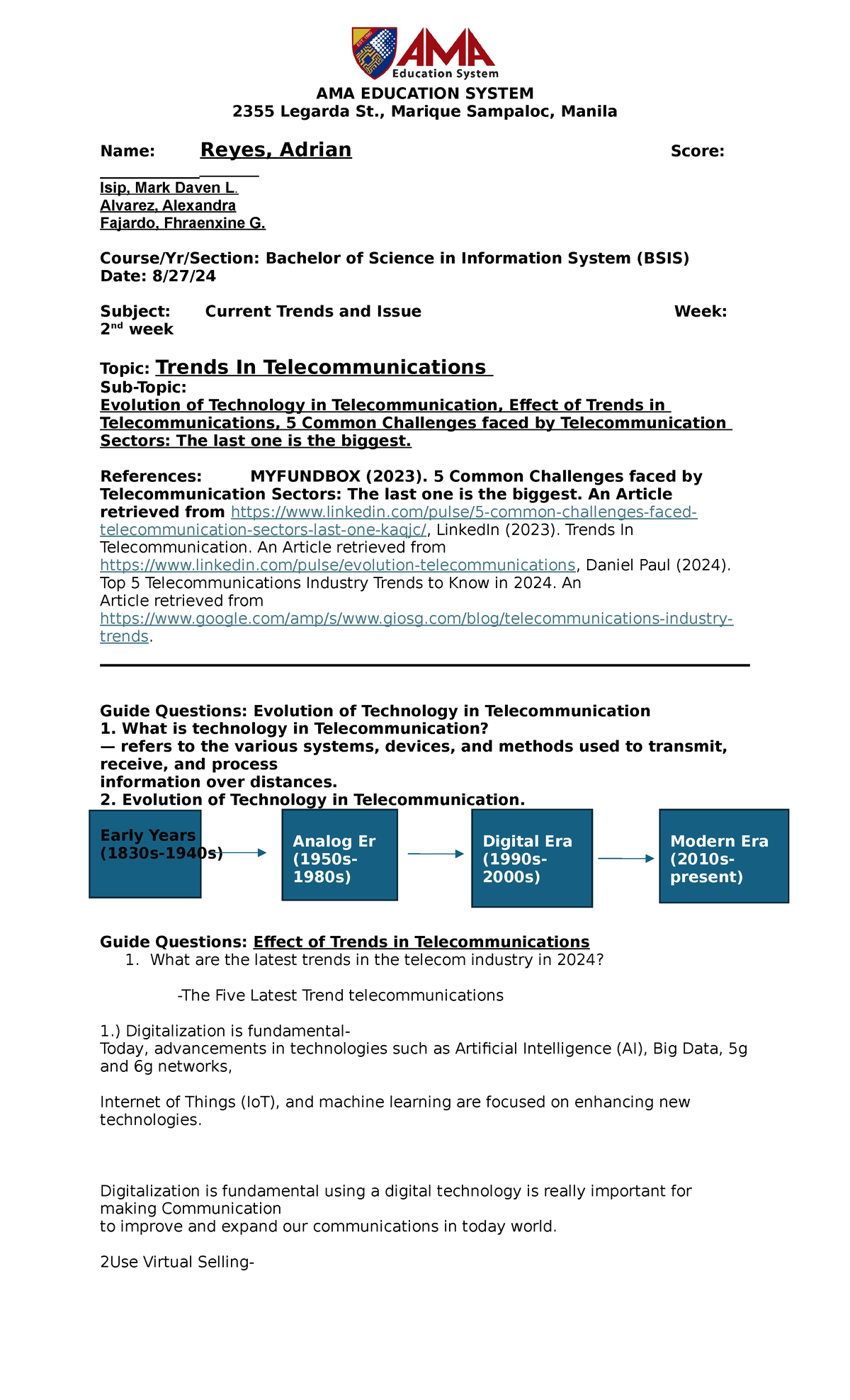 Current Trends - awdaw - Analog Er (1950s- 1980s) Digital Era (1990s ...
