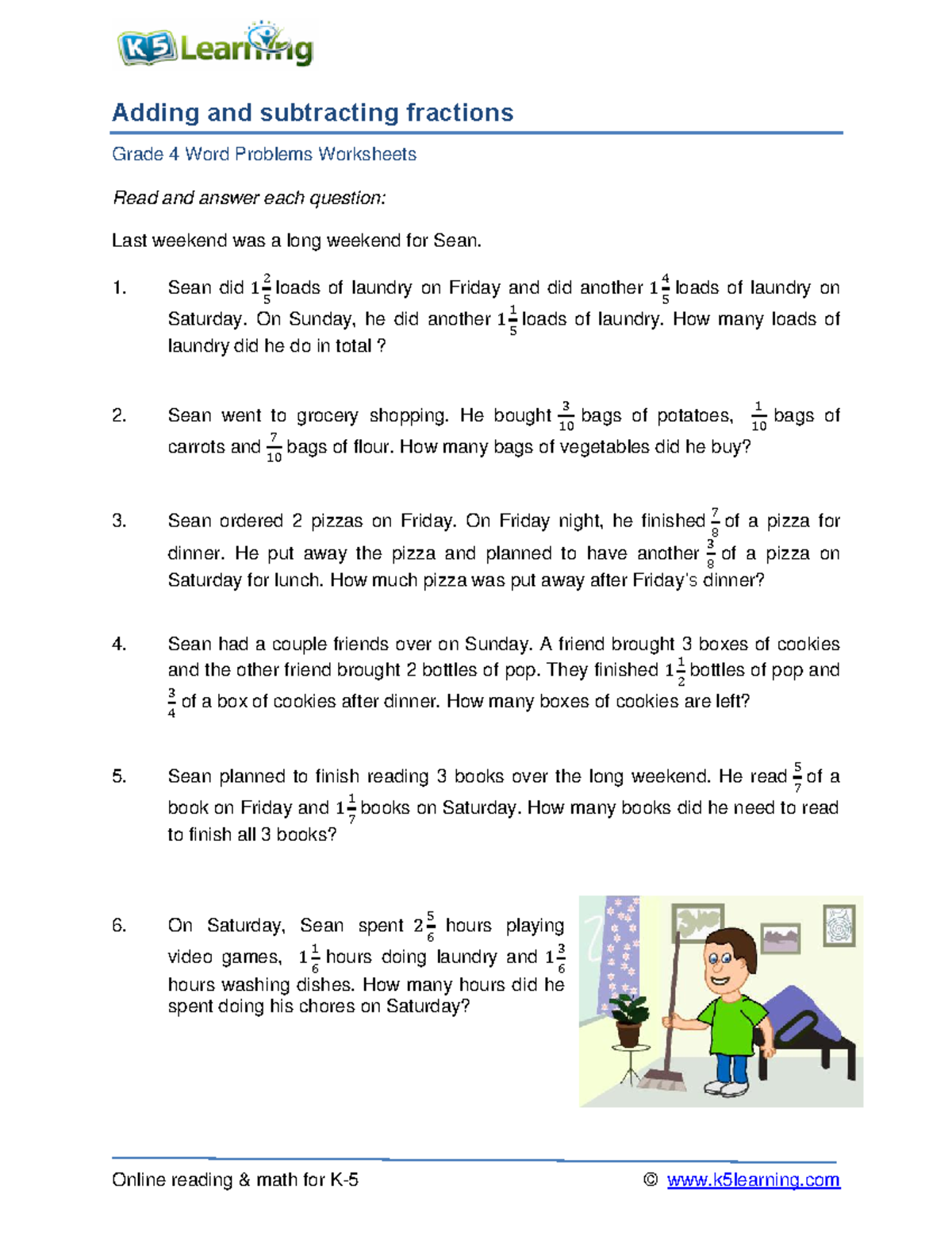 Frac (Plus Minus) - N/a - Online reading & math for K- 5 © k5learning ...