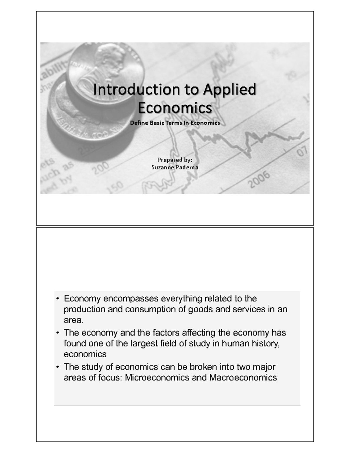 Lesson-1 - Introduction to Economics - Introduction to Applied ...