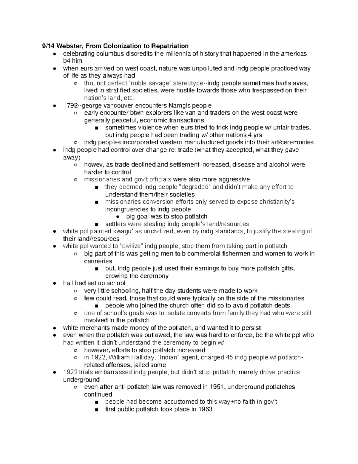 Hannah Claus - Lectures 1 - Webster, From Colonization to Repatriation ...