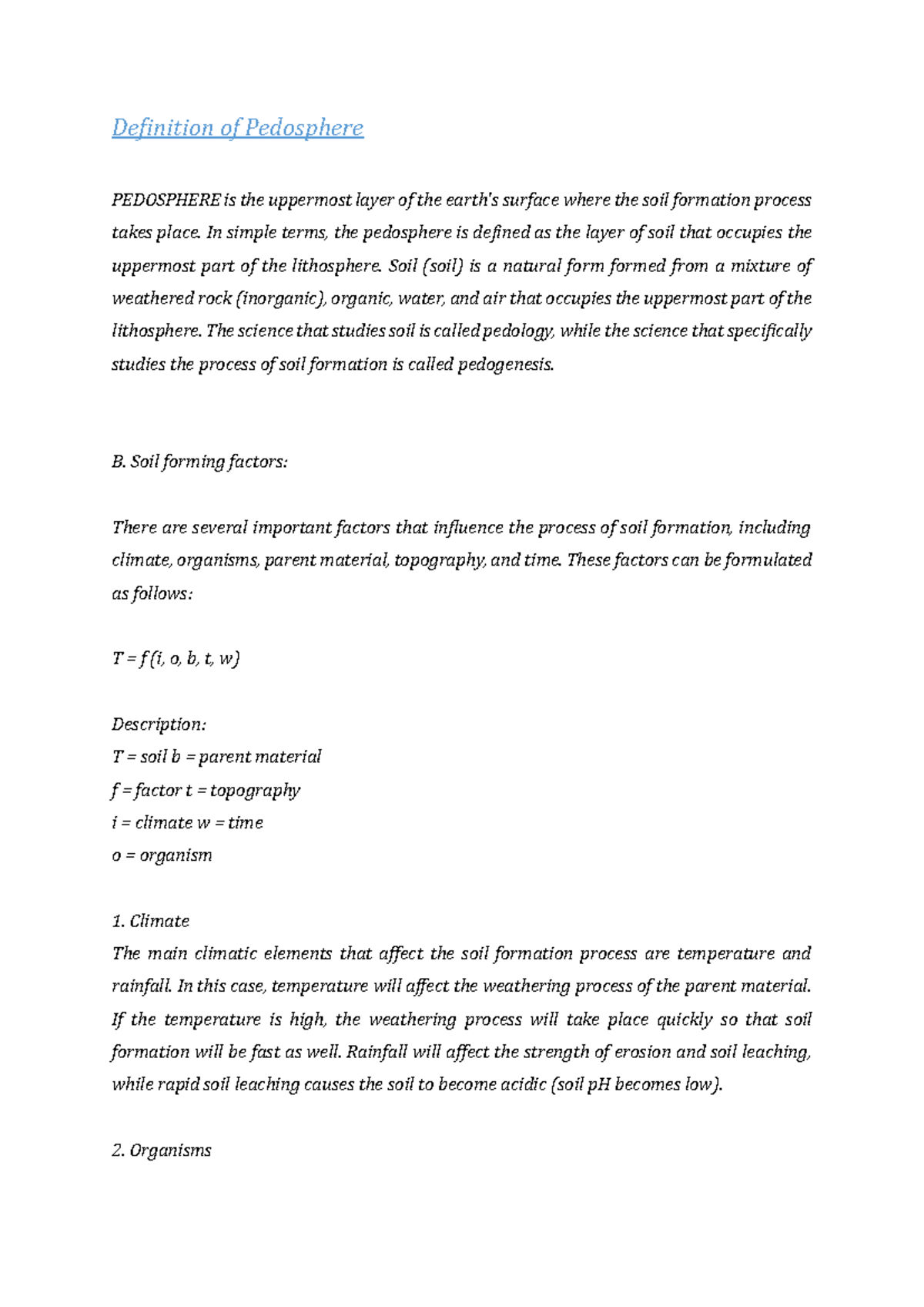 Definition of Pedosphere - Definition of Pedosphere PEDOSPHERE is the ...