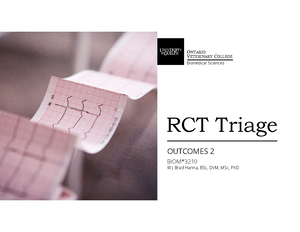 Intro to RCT Triage and Consort 6400 - The CONSORT Statement & RCT ...