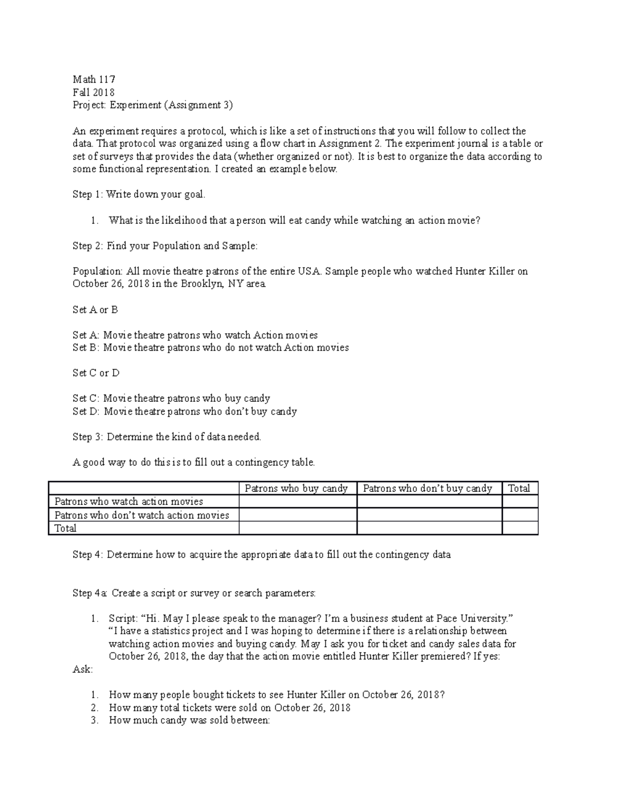 Fall 2018 Math 117 Project Experiment write-up - Math 117 Fall 2018 ...