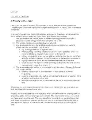Land 4 (Land Registration) - Handout (2023) - Sponsored by Law 2270 and ...
