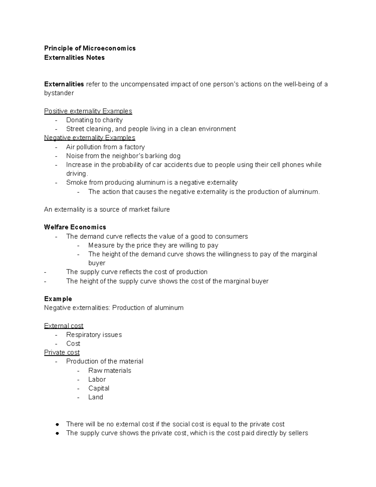 Externality Notes - Professor Medina - Principle of Microeconomics ...