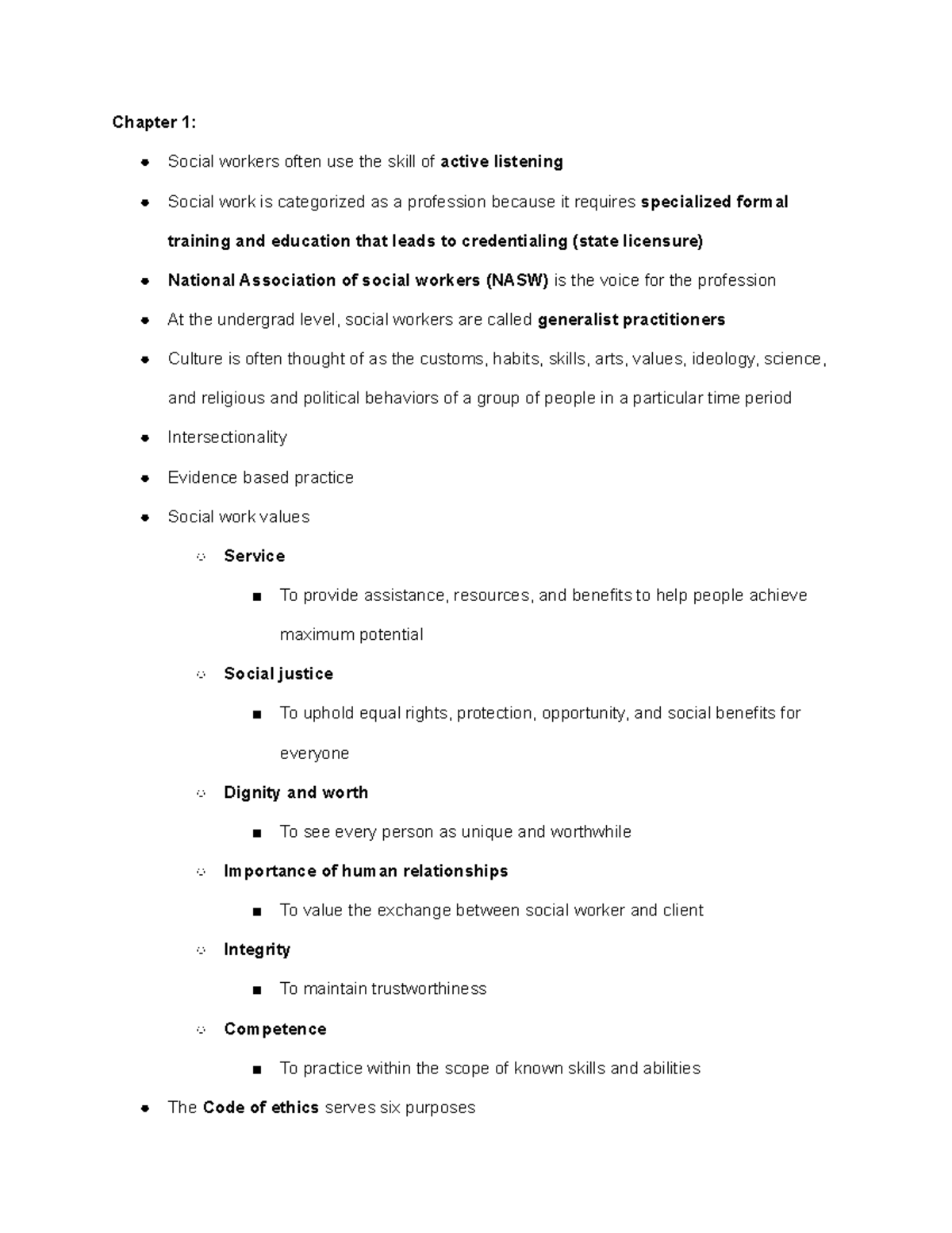 Social Work Key Concepts - Chapter 1: Social workers often use the ...