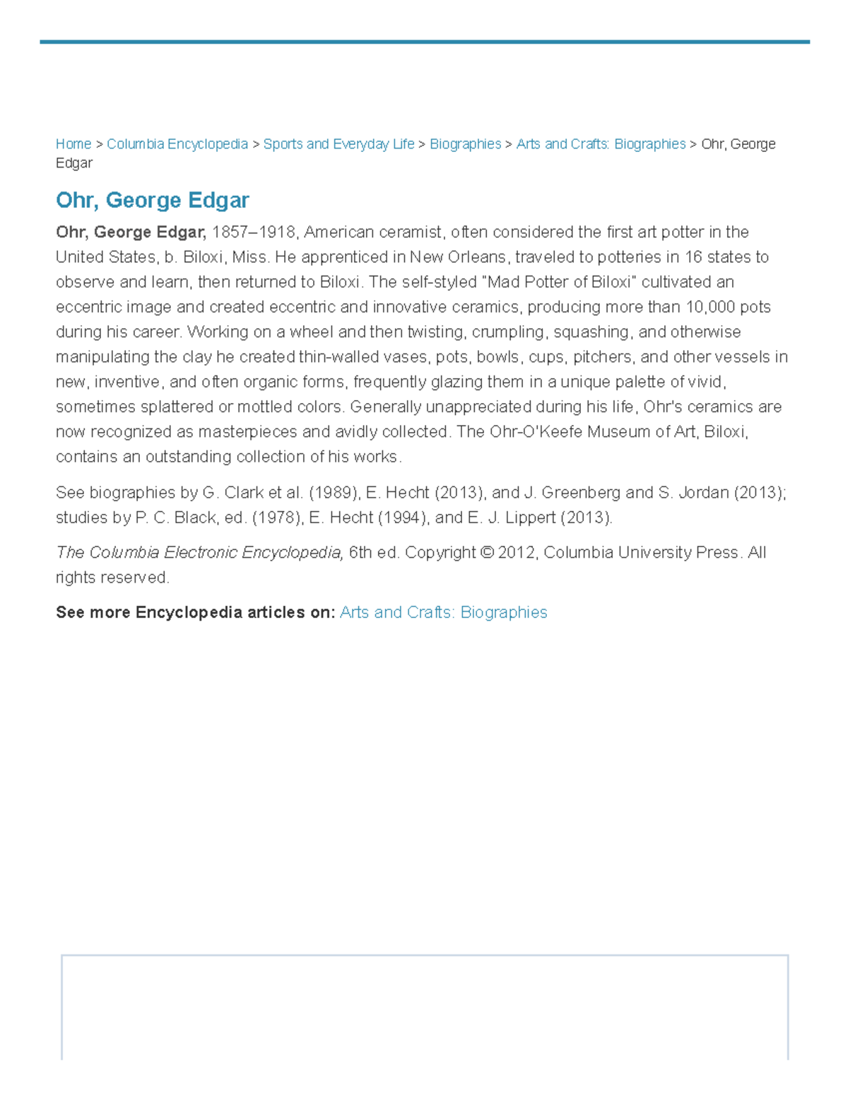 Ohr, George Edgar Infoplease Böttger, Johann Friedrich yō´hän frē´drĭkh ...