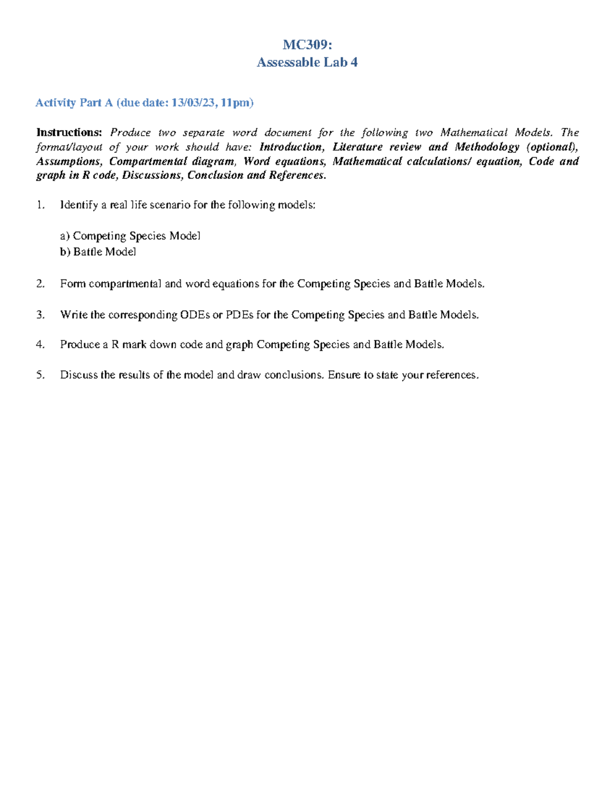 MC309 Assessable Lab 4 - The documents uploaded belongs to Systems ...