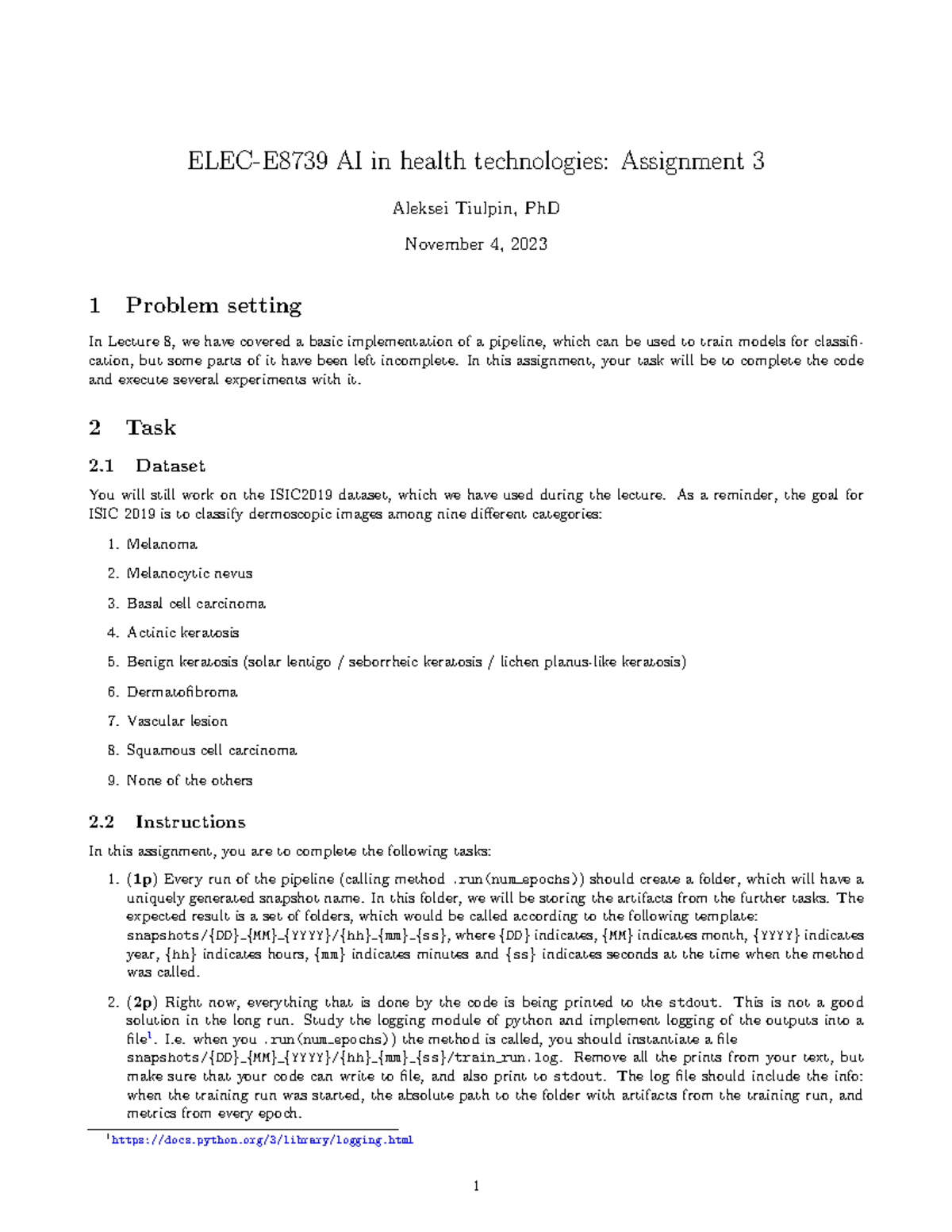 Assignment 3 In This Assignment Your Task Will Be To Complete The