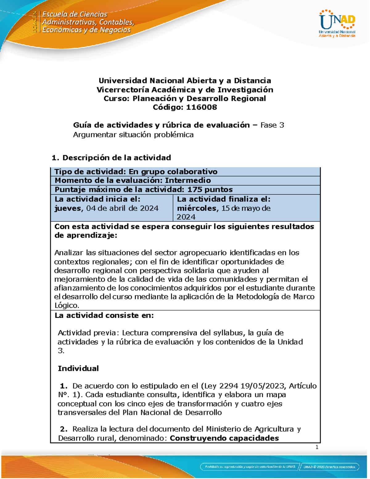 Guía de actividades y rúbrica de evaluación - Unidad 2 - Fase 3 - Argumenta situación problemica ...