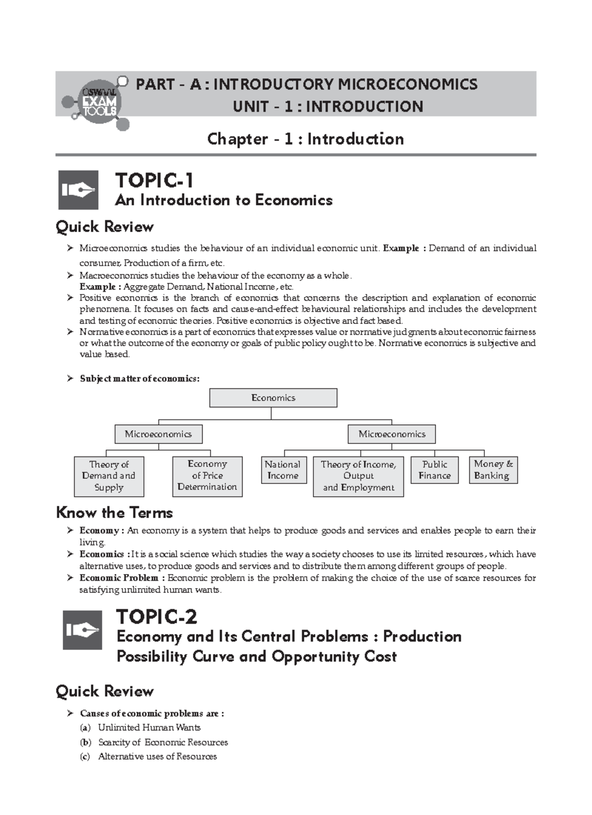XII Economics-Quick Review Chapterwise - PART - A : INTRODUCTORY ...