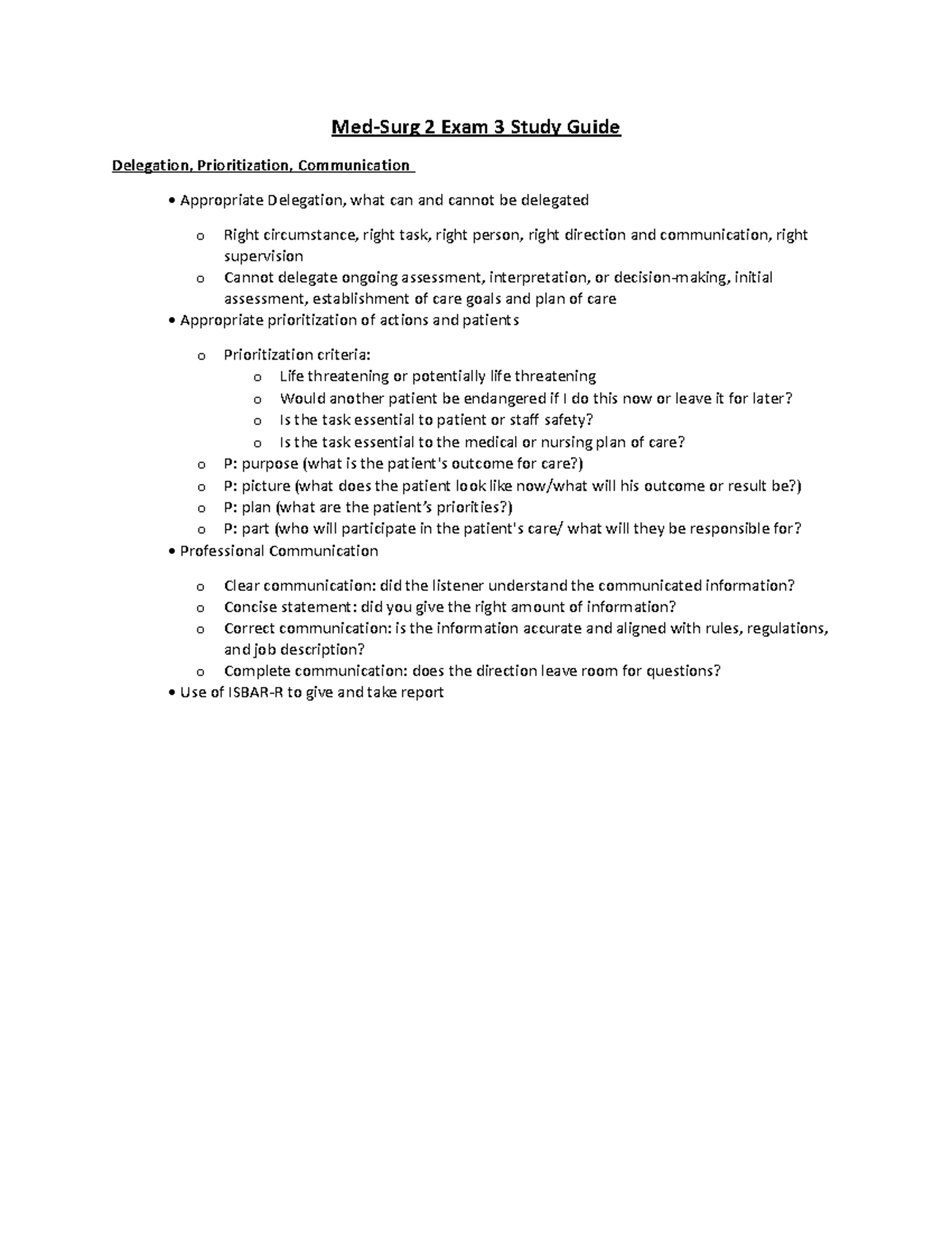 Med-Surg 2 Exam 3 Study Guide - Med-Surg 2 Exam 3 Study Guide ...