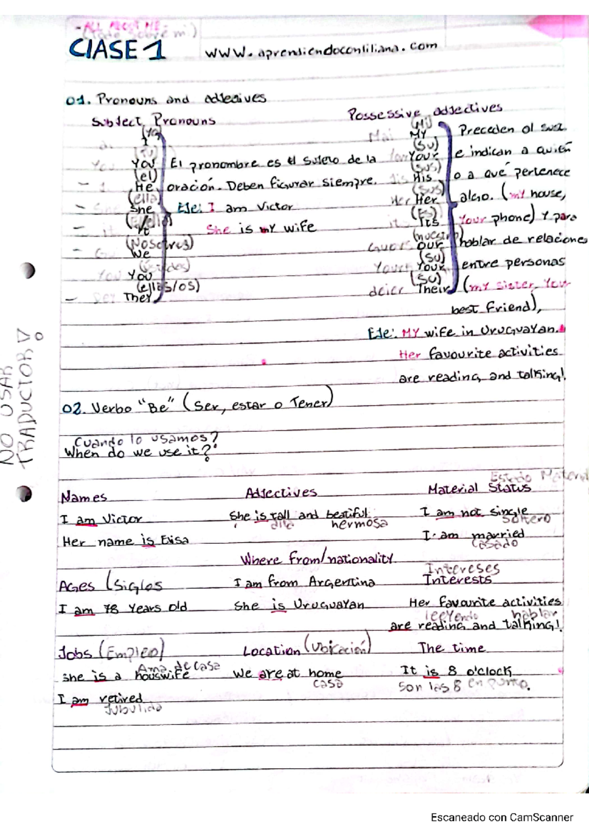 Incluye: CLASE 1: All about me. CLASE 2: Free time. CLASE 3 : A night´s ...