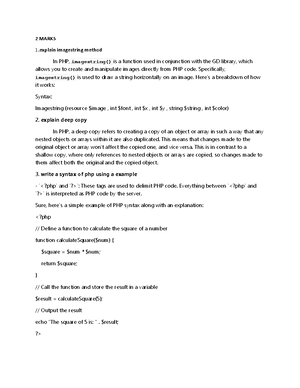 Mobile Application Development(22617) Model Answer - 2) The model answer and the answer written ...