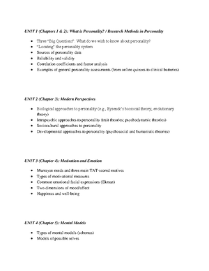 Personality - Personality What is Personality? Thoughts, behaviors, and ...