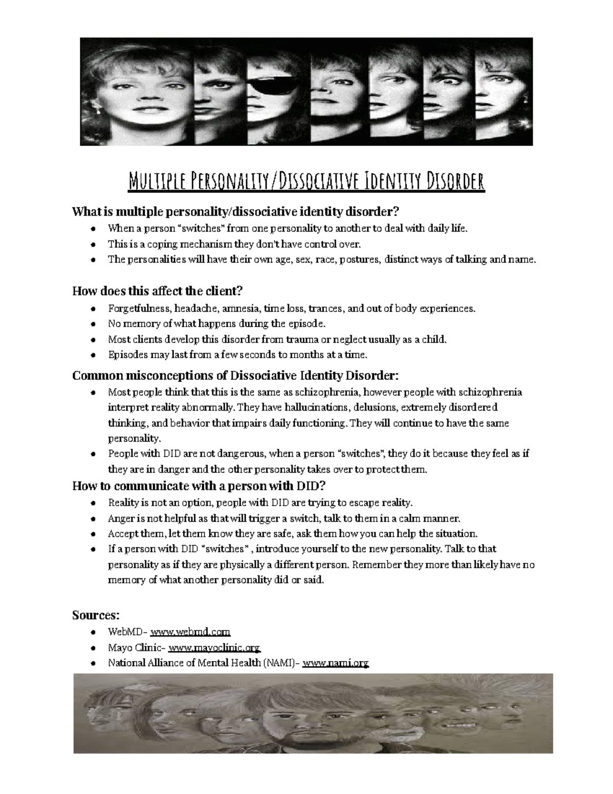 Multiple Personality Dissociative Identity Disorder - This is a coping ...