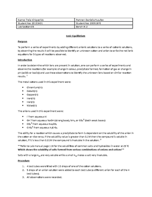 Chemistry - Polymerization of Polystyrene Lab - 1 Experiment 6 Report ...