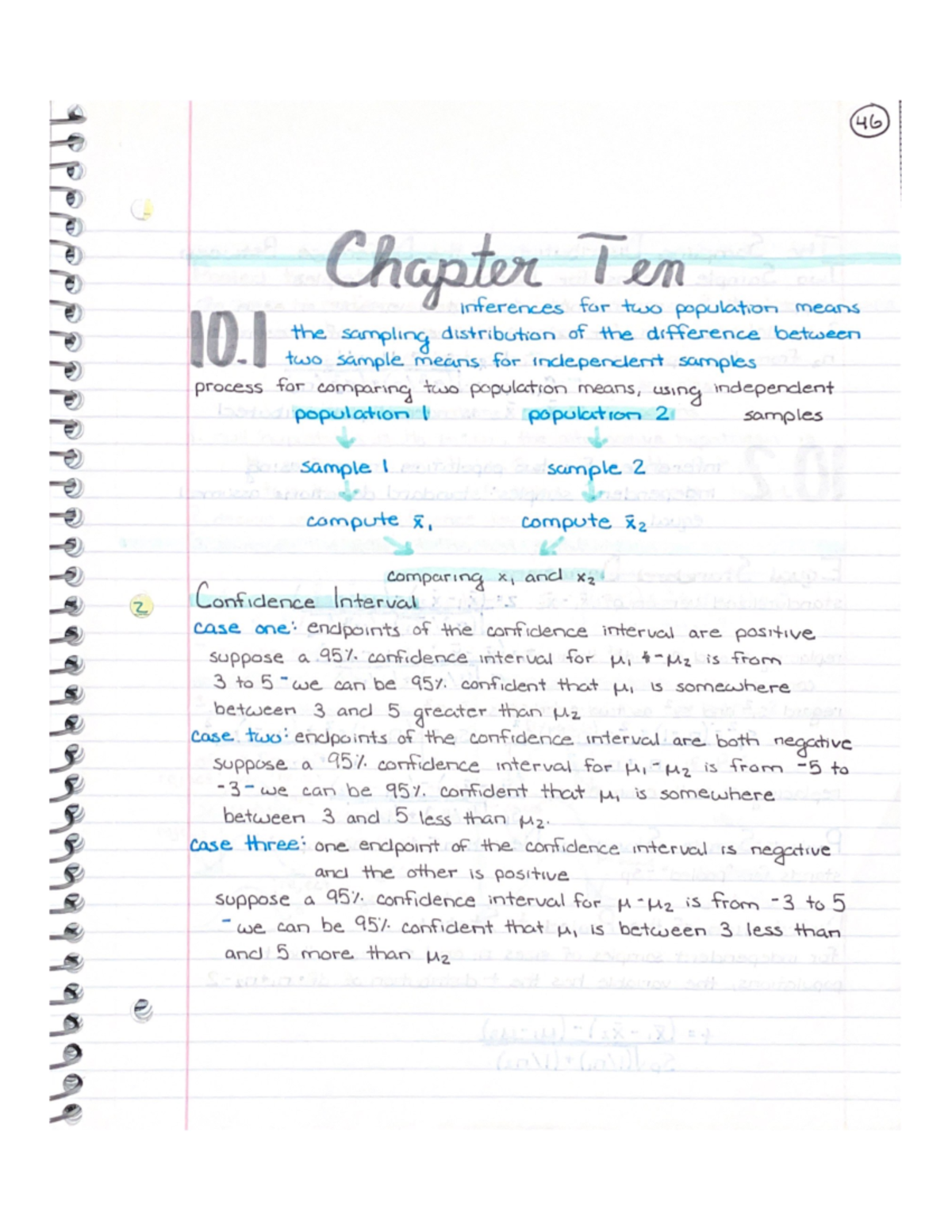 Chapter Ten inferences for two population means - stat152 - Studocu