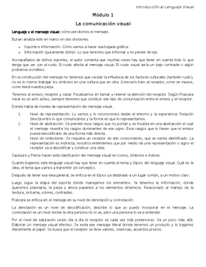 Resumen de Lenguaje Visual I - SA^ - RESUMEN DE LENGUAJE VISUAL 1 ¿QUE ...