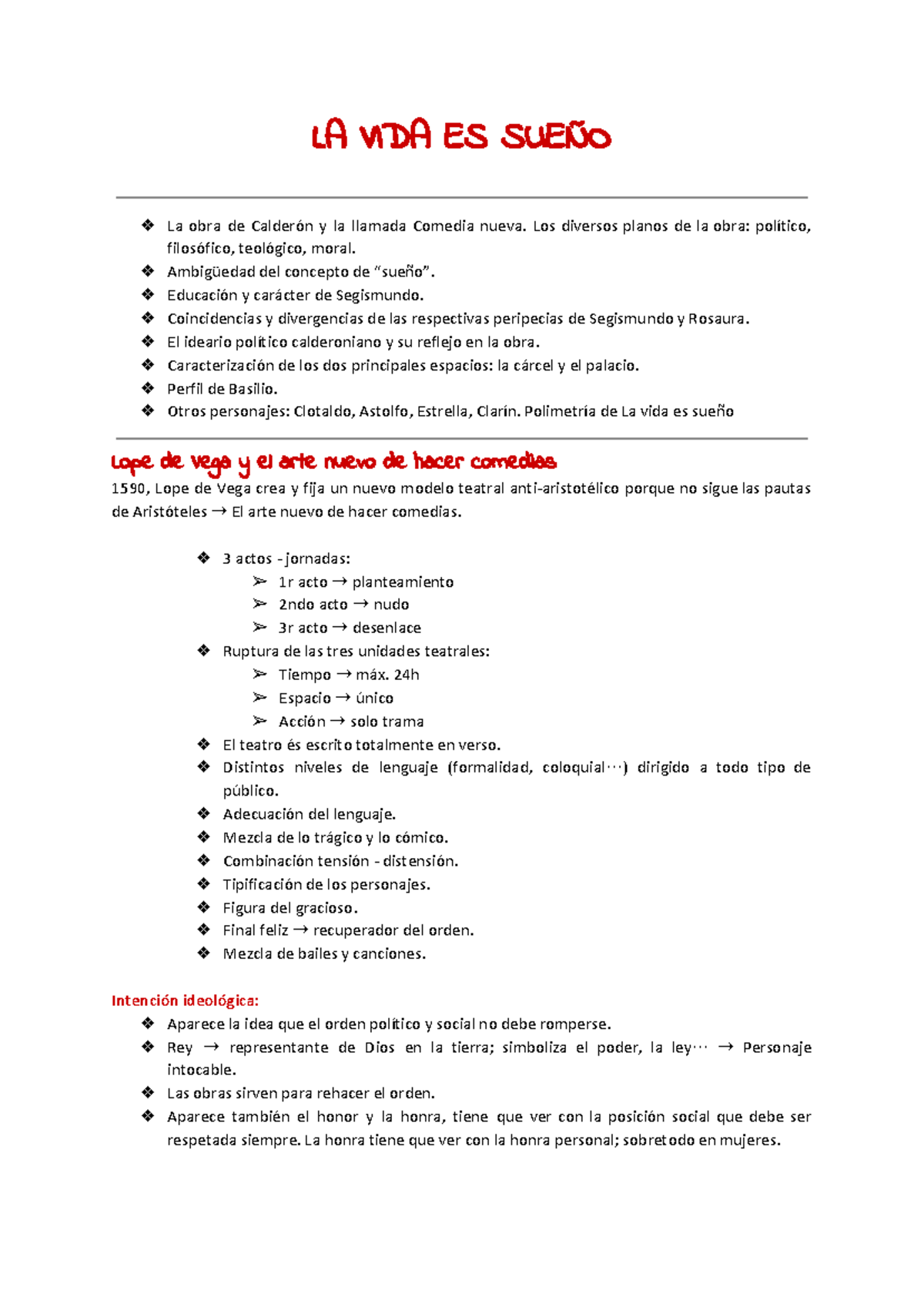 Apunts - La vida es sueño - LA VIDA ES SUEÑO La obra de Calderón y la ...