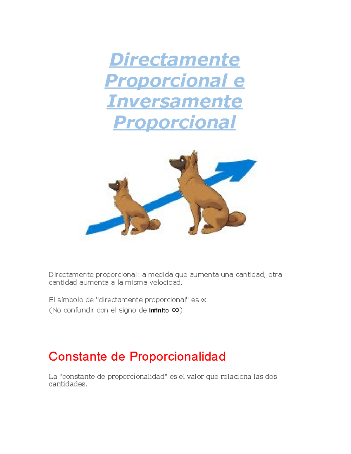 Directamente Proporcional e Inversamente Proporcional modificado ...