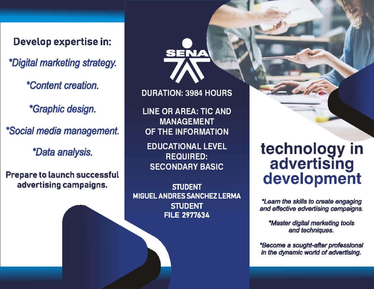 Folleto sena - technology in advertising development DURATION: 3984 ...