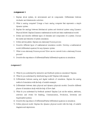 3 Continuous system simulation - Chapter 3 Continuous System Simulation Continuous System ...