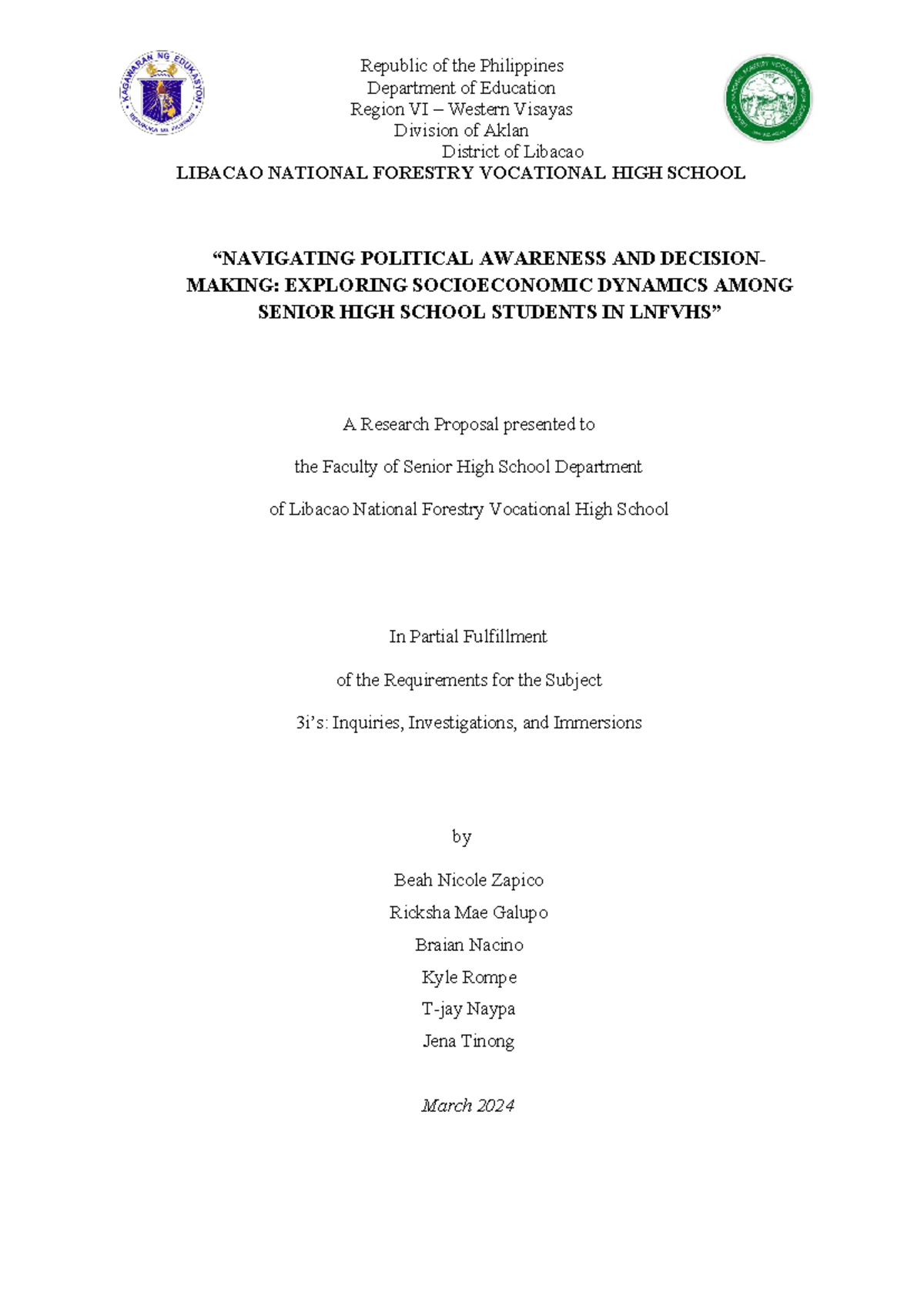 3is Research Format Official G5 - Department of Education Region VI ...