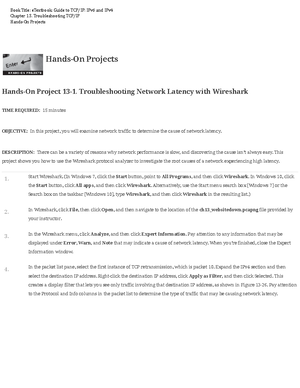 Hands On 5 - Hands-On Projects Hands-On Projects 5-1, 5-2, 5-3 and 5-4 ...