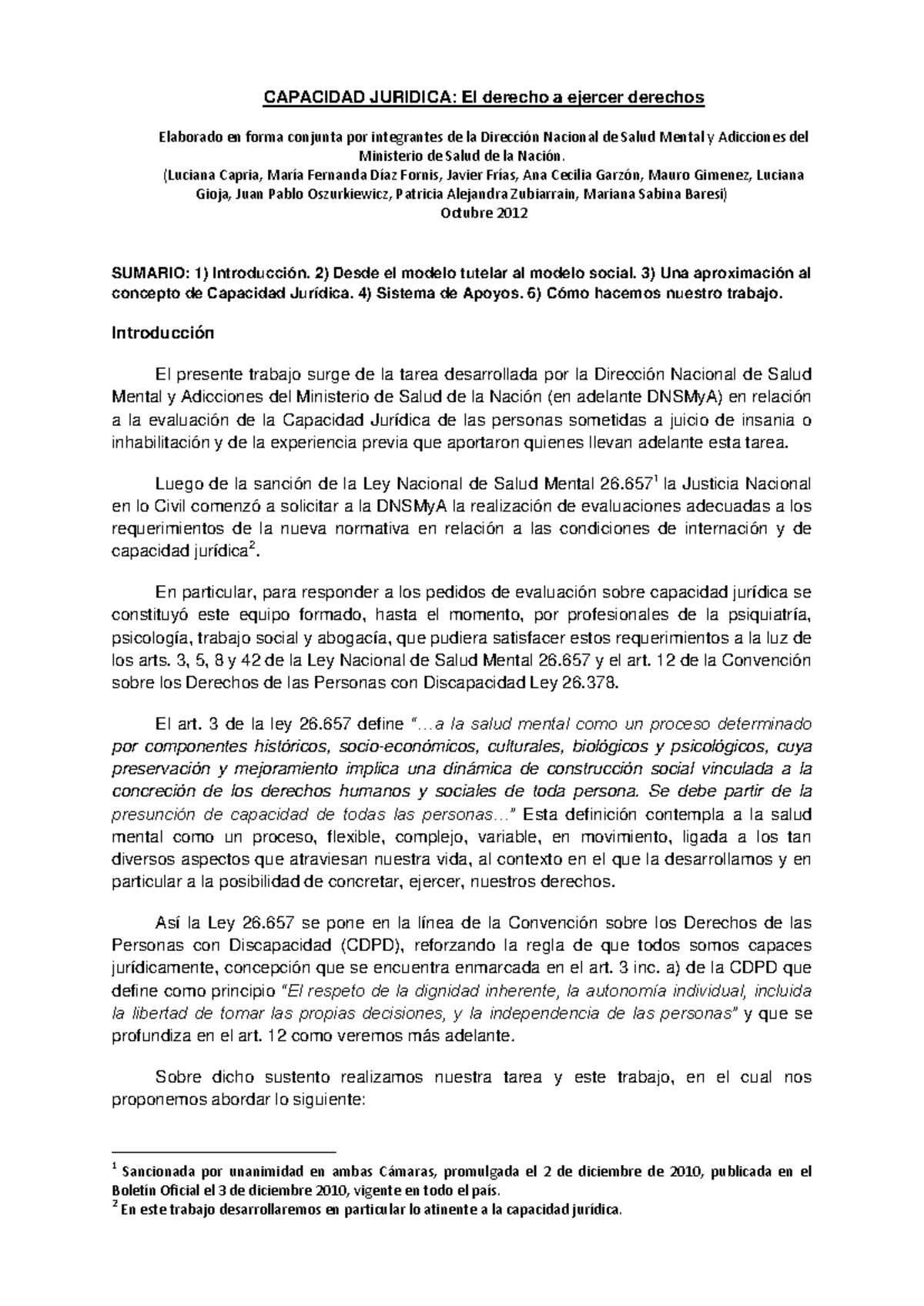 8 el derecho a jercer derechos - CAPACIDAD JURIDICA: El derecho a ...