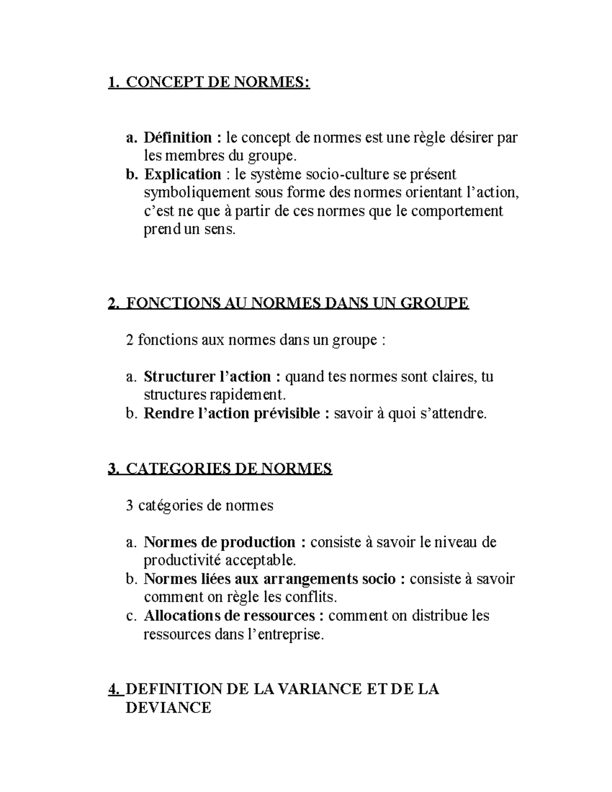 Concept DE Normes - hdj - 1. CONCEPT DE NORMES: a. Définition : le ...