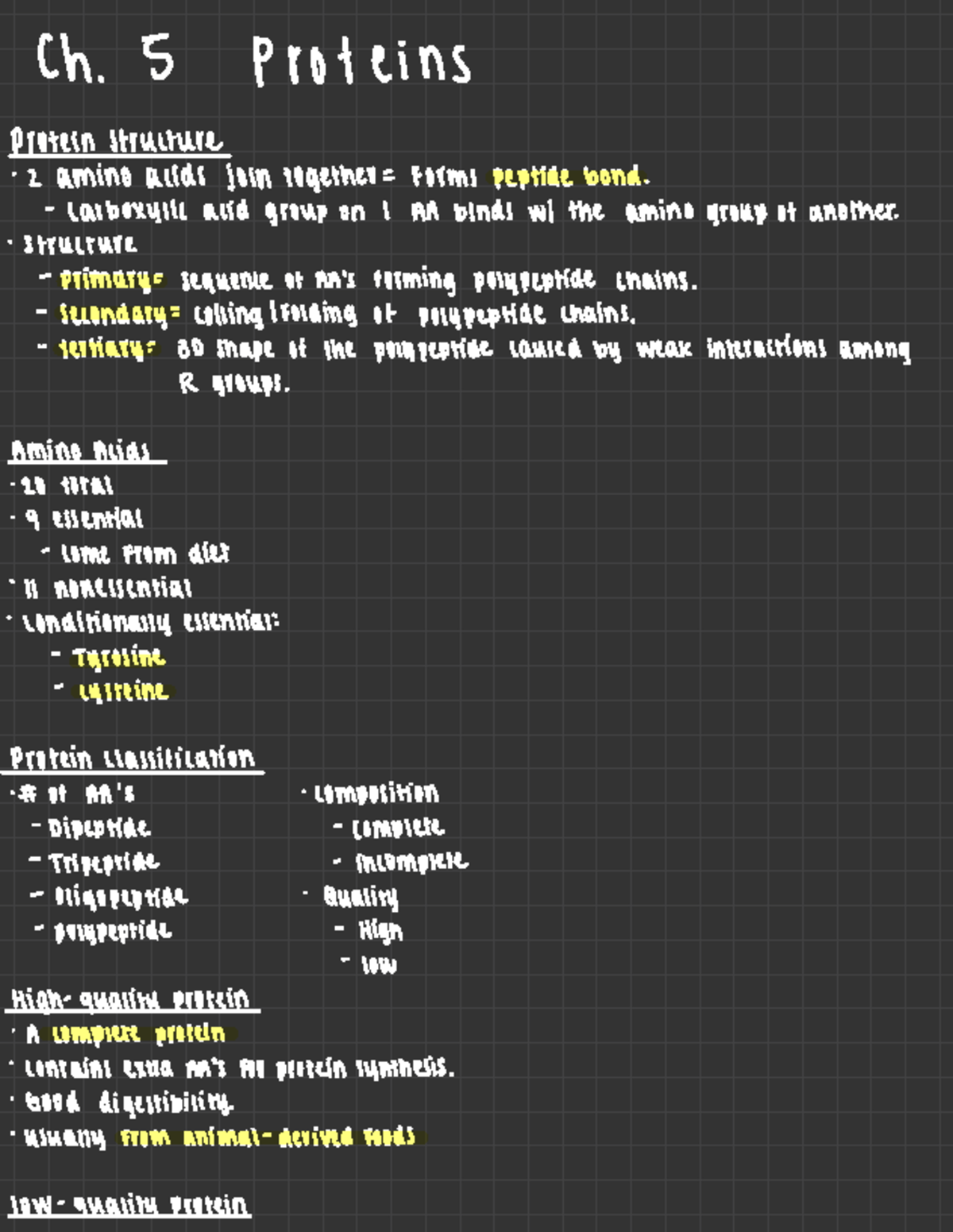 PET3361 Nutrition chapter 5 proteins - Ch . 5 Proteins protein structure ####### 2 amino acids ...