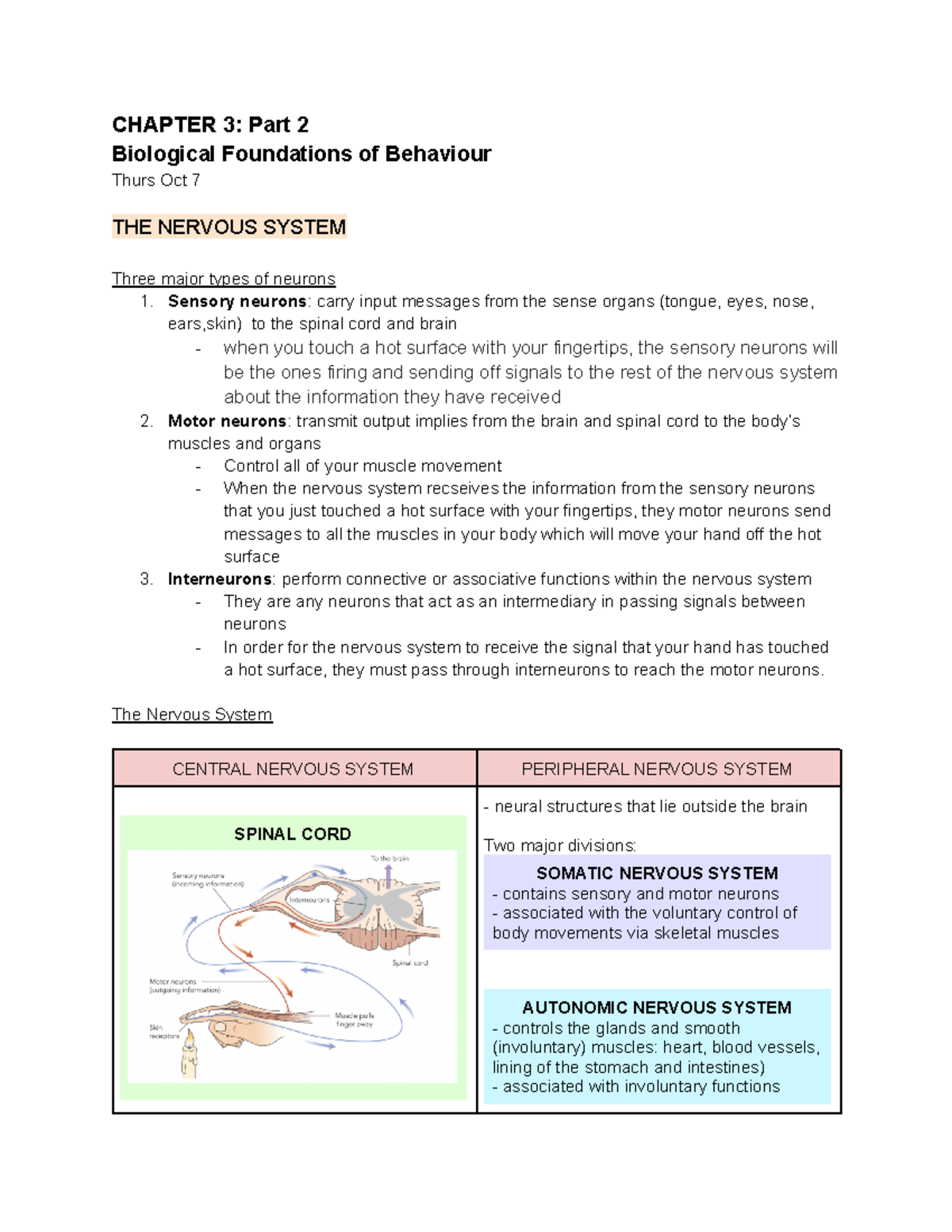 Psychology Frontiers And Applications Textbook Lecture Notes Chapter 3 2 Biological