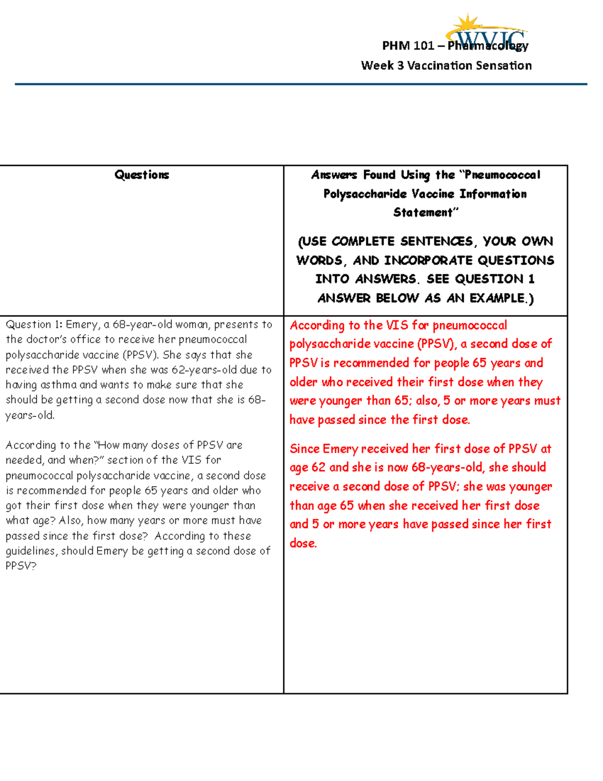 W3vacc taylormaynard - In this document you will find the answers to ...