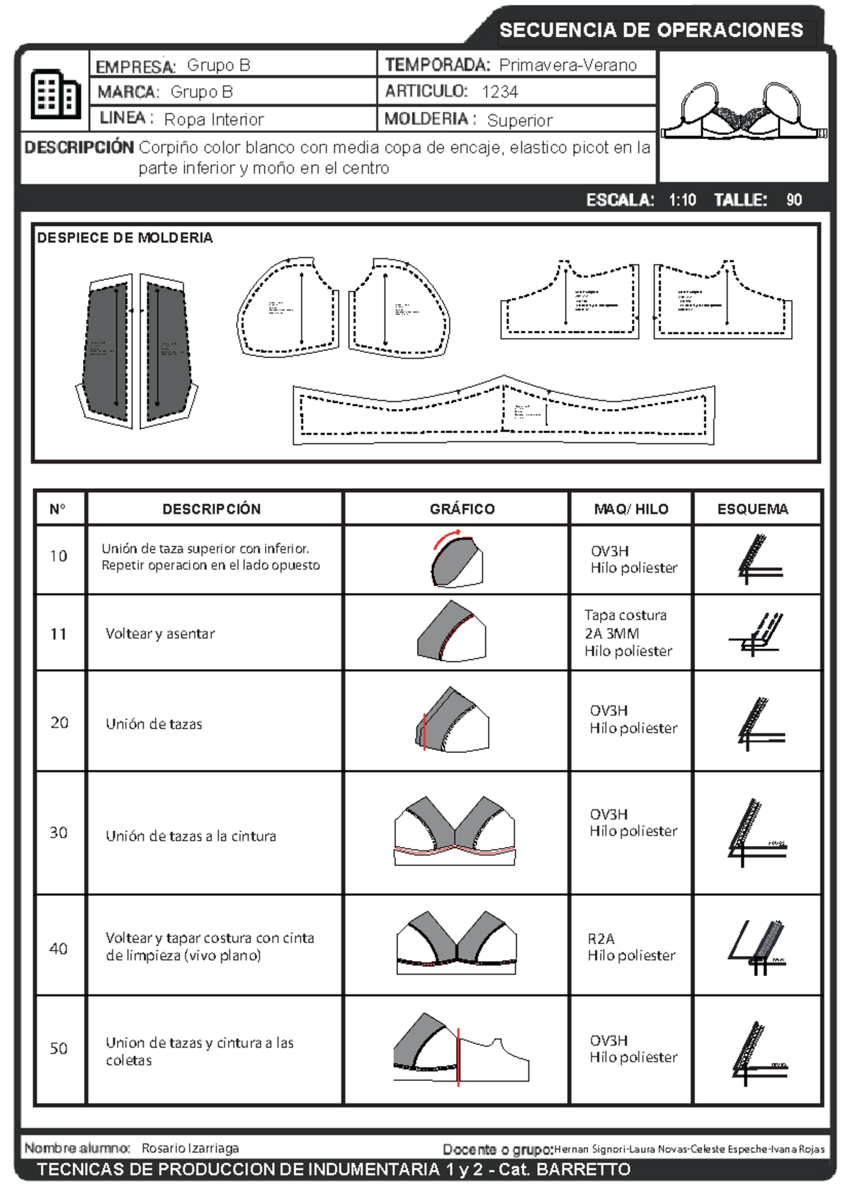Fichas Secuencia-Diagrama- Entregafinal-TPI2 - SECUENCIA DE OPERACIONES ...