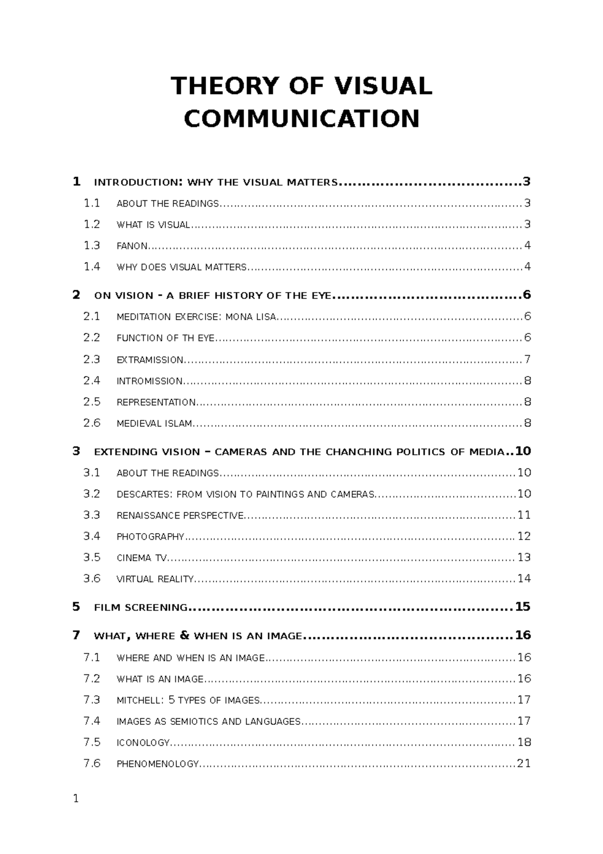 Theory OF Visual Communication - THEORY OF VISUAL 1 INTRODUCTION: WHY ...