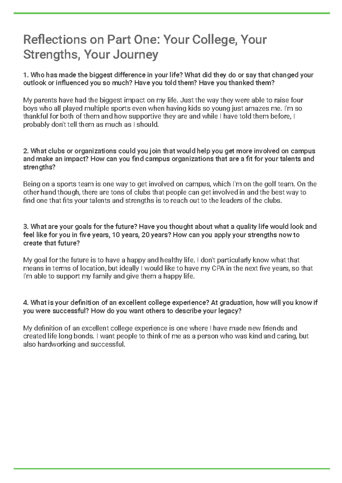 Clifton Strengths for Students Questions and Answers - Reflections on ...