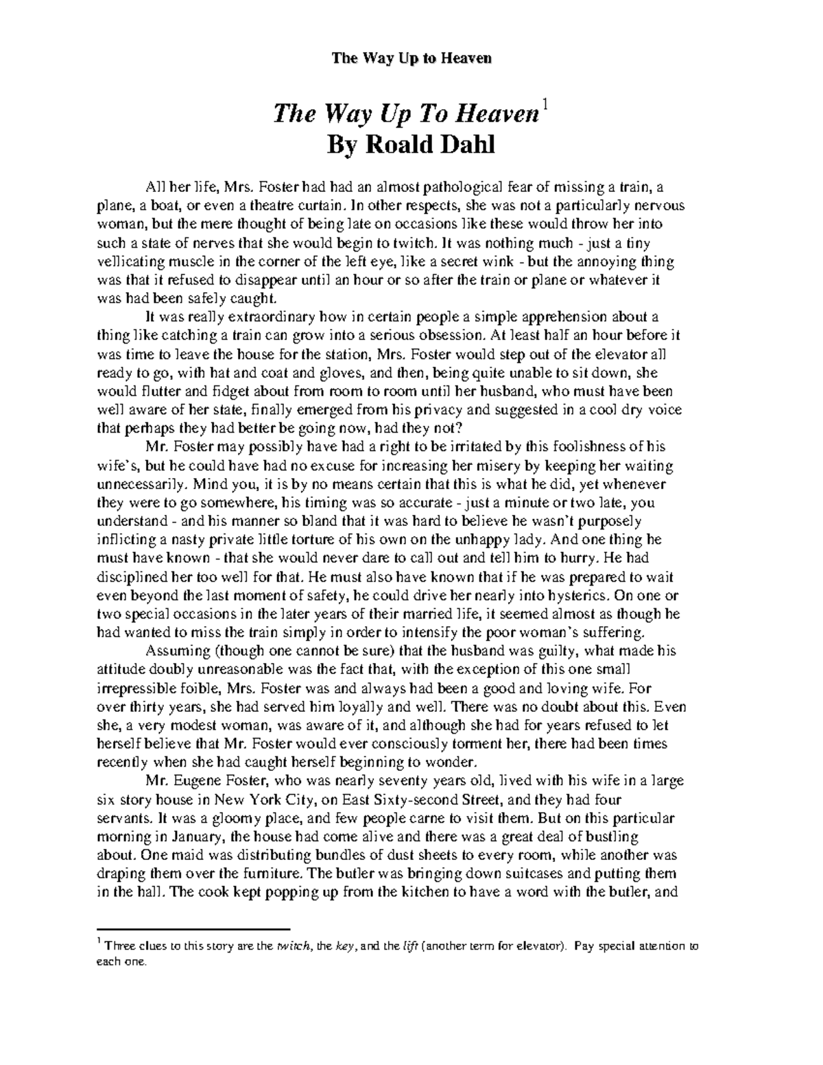 PRL 2 Short Story- the Way up to Heaven - TThhee WWaayy UUpp ttoo ...